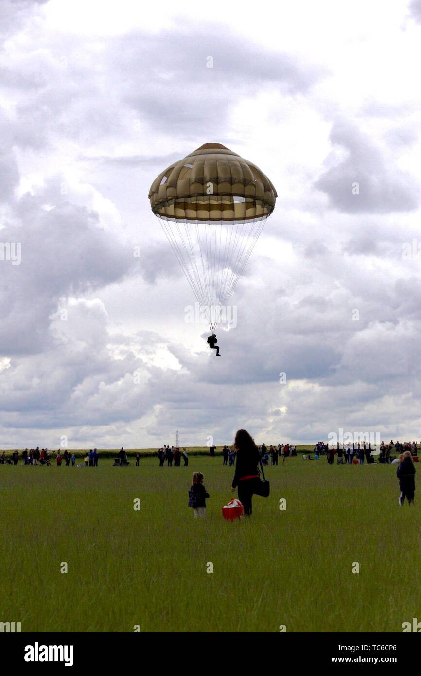 Sannerville, Normandy, France, 5th June 2019. Hundreds of French ...