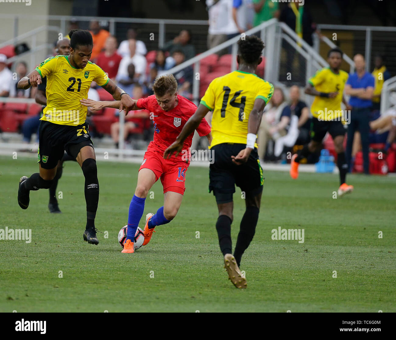 Washington DC, USA. 5th June, 2019. Jamaican Men's National Team ...