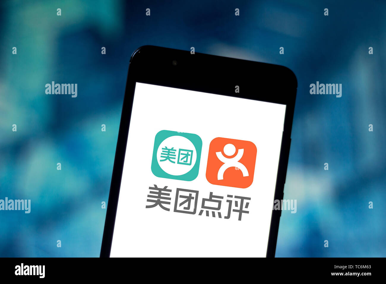 Brazil. 5th June, 2019. In this photo illustration the Meituan-Dianping ...