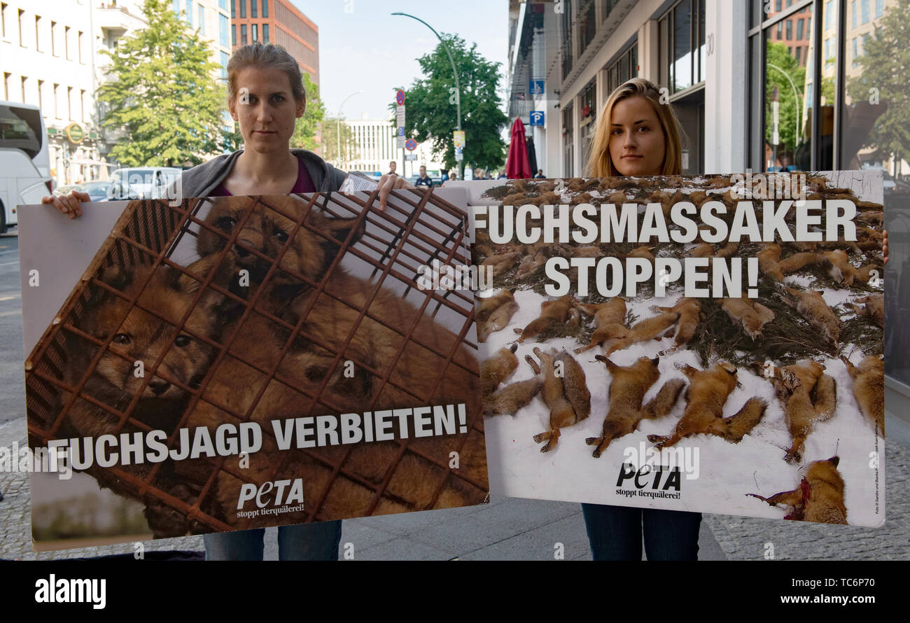 Berlin, Germany. 06th June, 2019. Activists of the animal rights ...