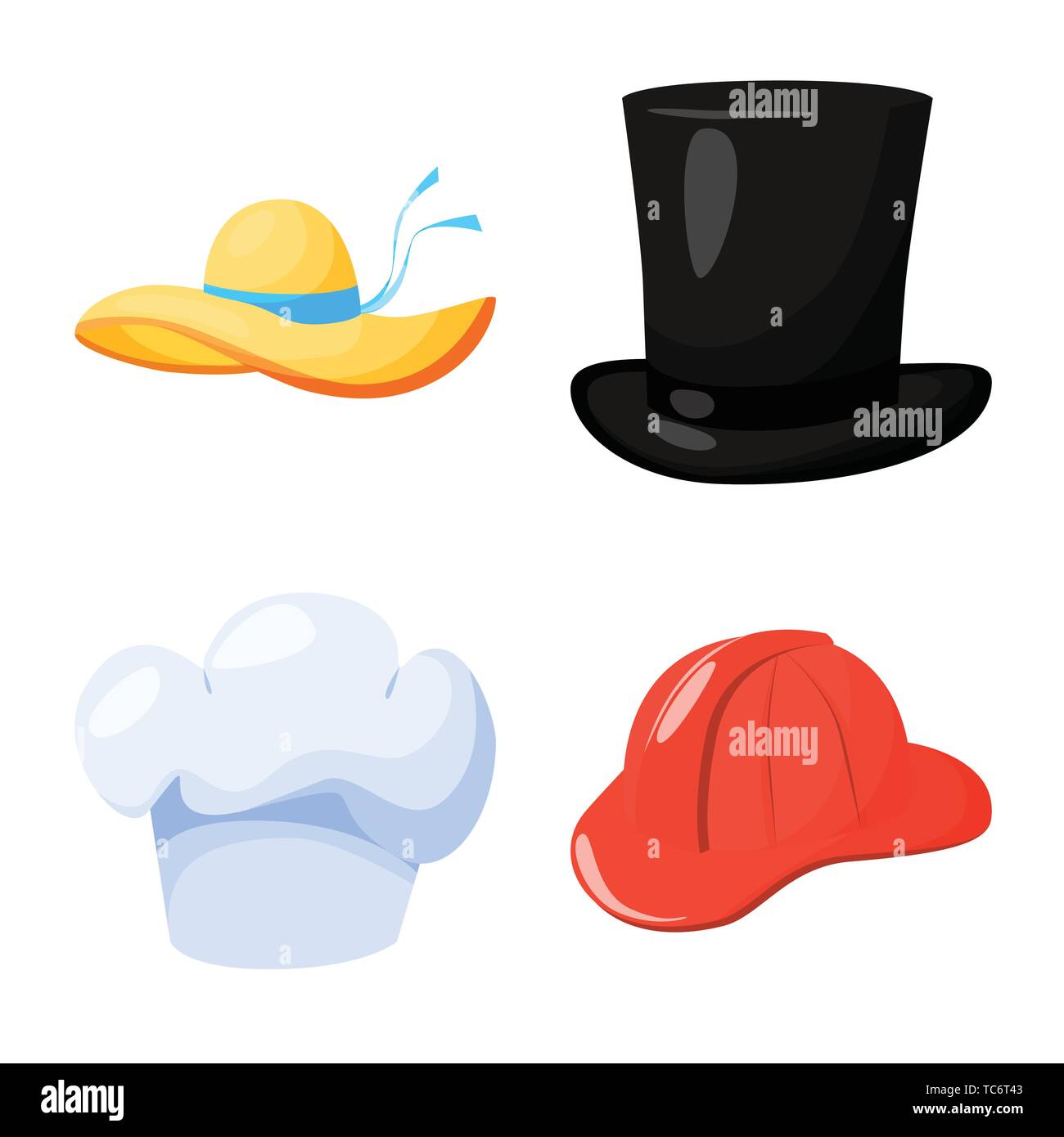 Vector design of headgear and napper symbol. Collection of headgear and ...