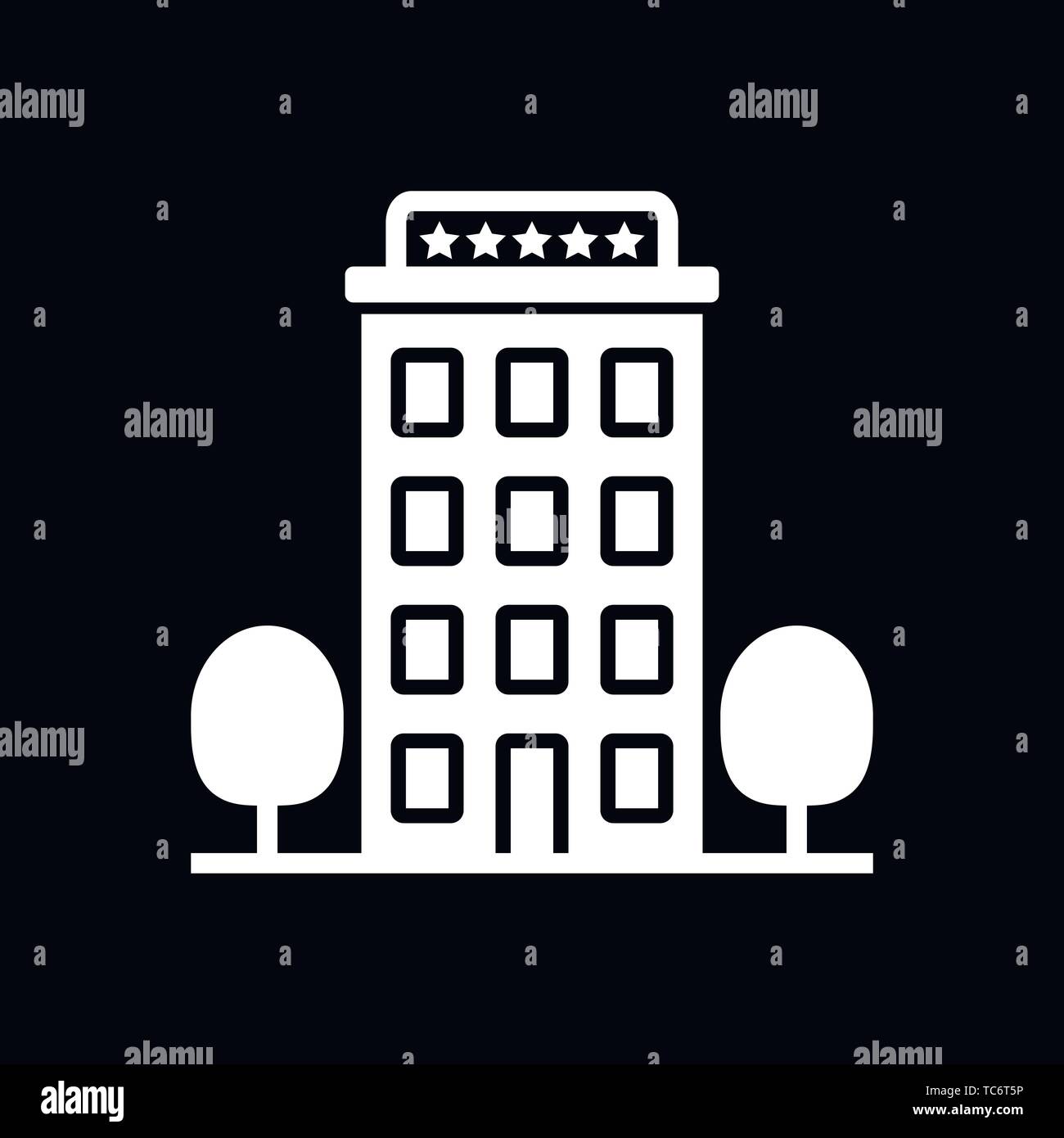 Hotel icon logo, vector sign symbol for design Stock Vector Image & Art ...