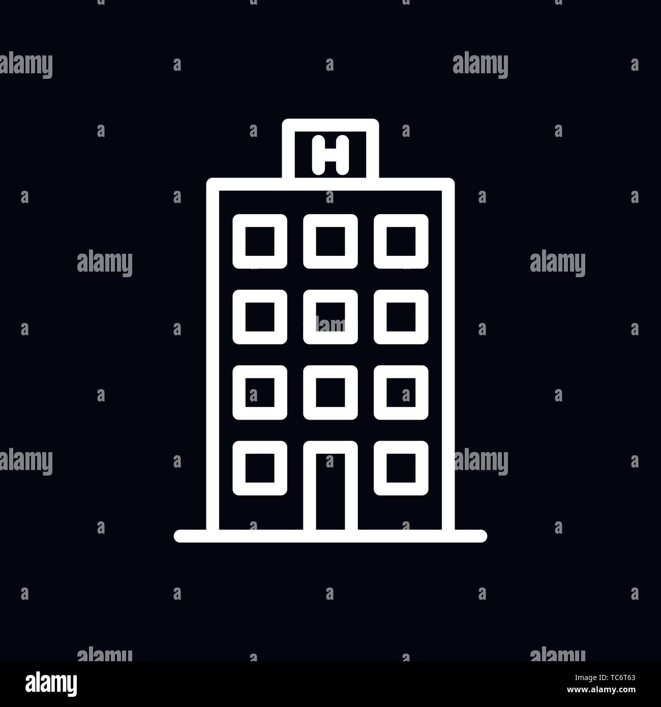 Hotel icon logo, vector sign symbol for design Stock Vector Image & Art ...