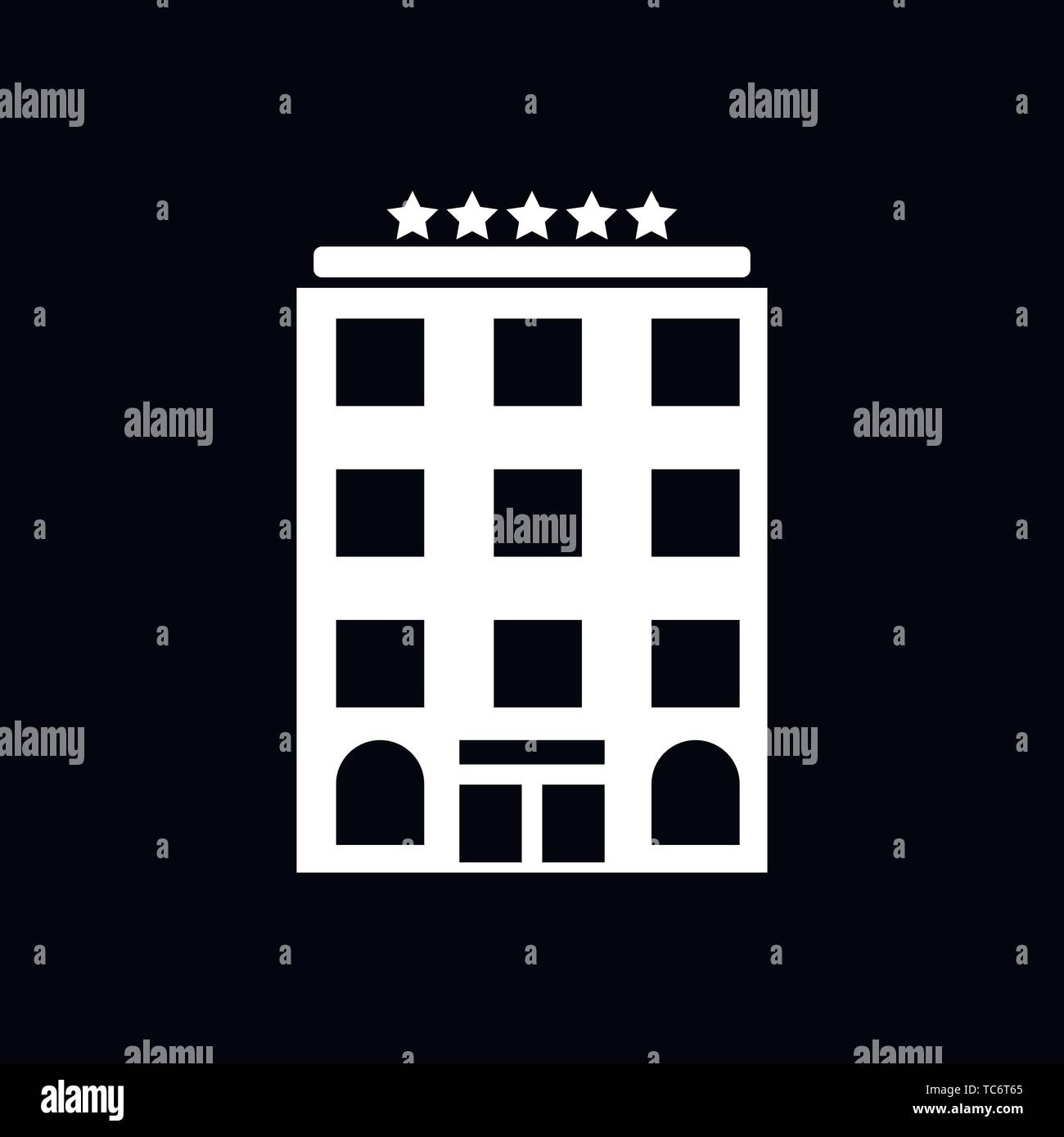 Hotel icon logo, vector sign symbol for design Stock Vector Image & Art ...