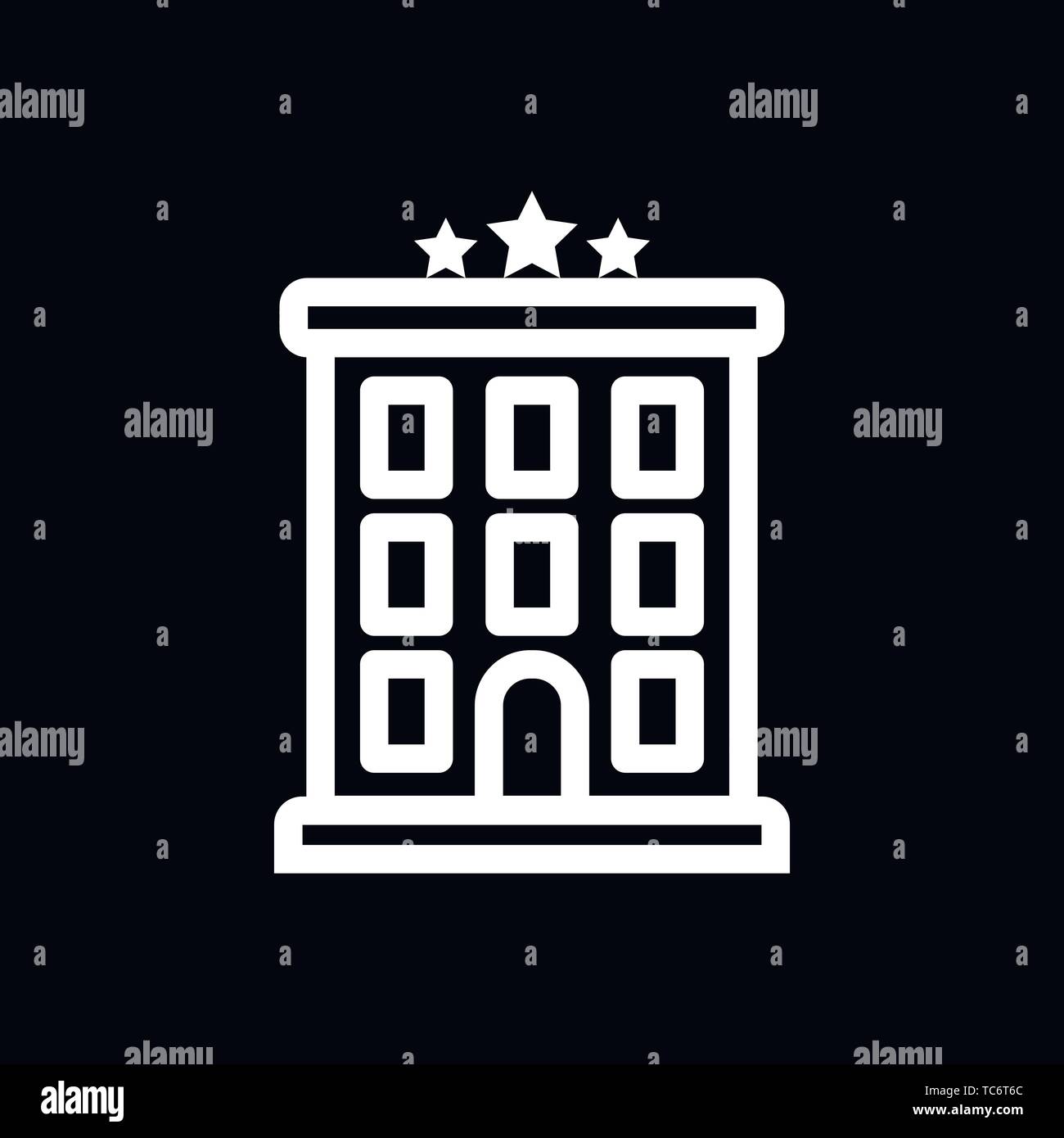 Hotel icon logo, vector sign symbol for design Stock Vector Image & Art ...