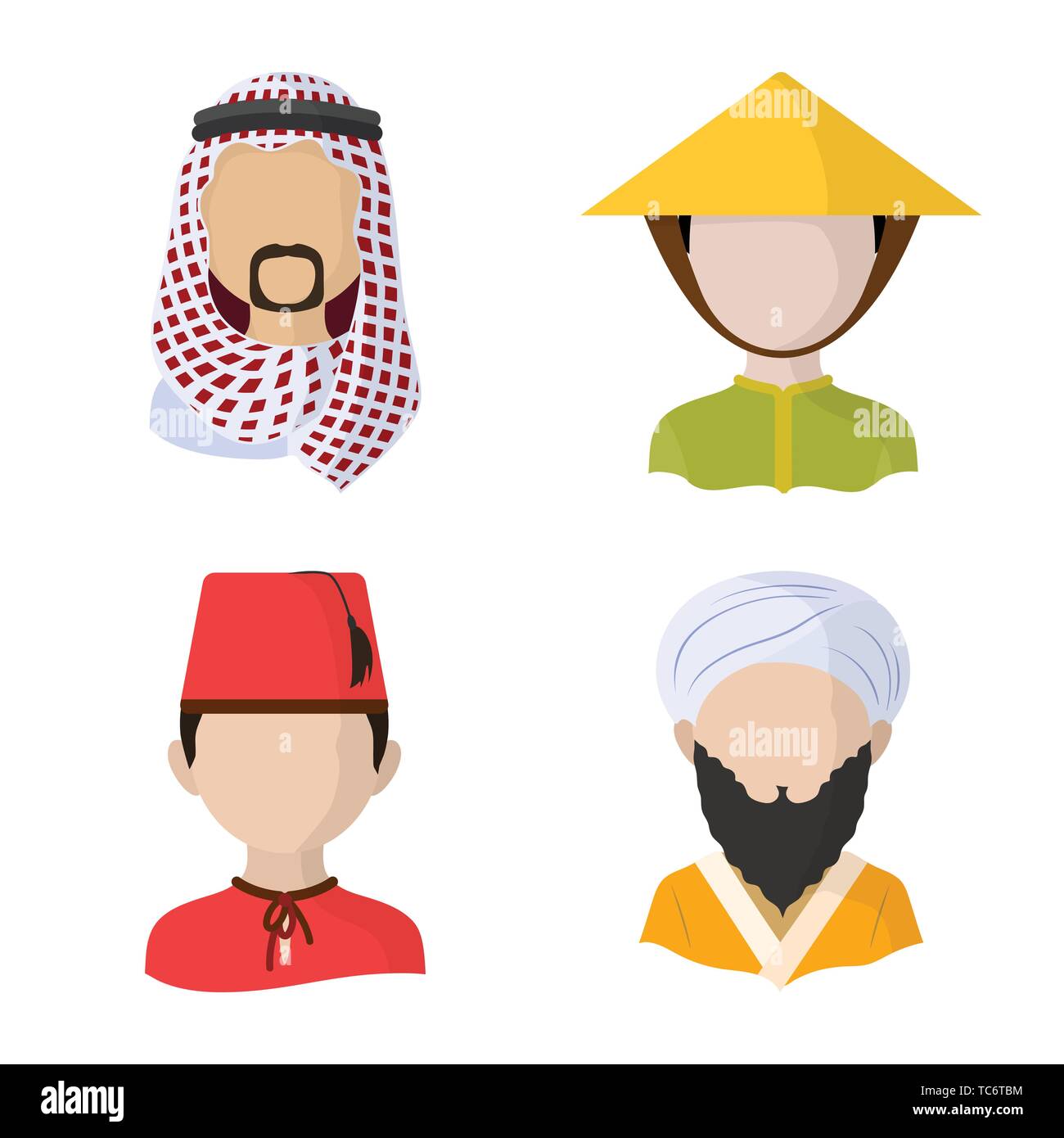 Isolated object of nation and race symbol. Set of nation and user stock ...