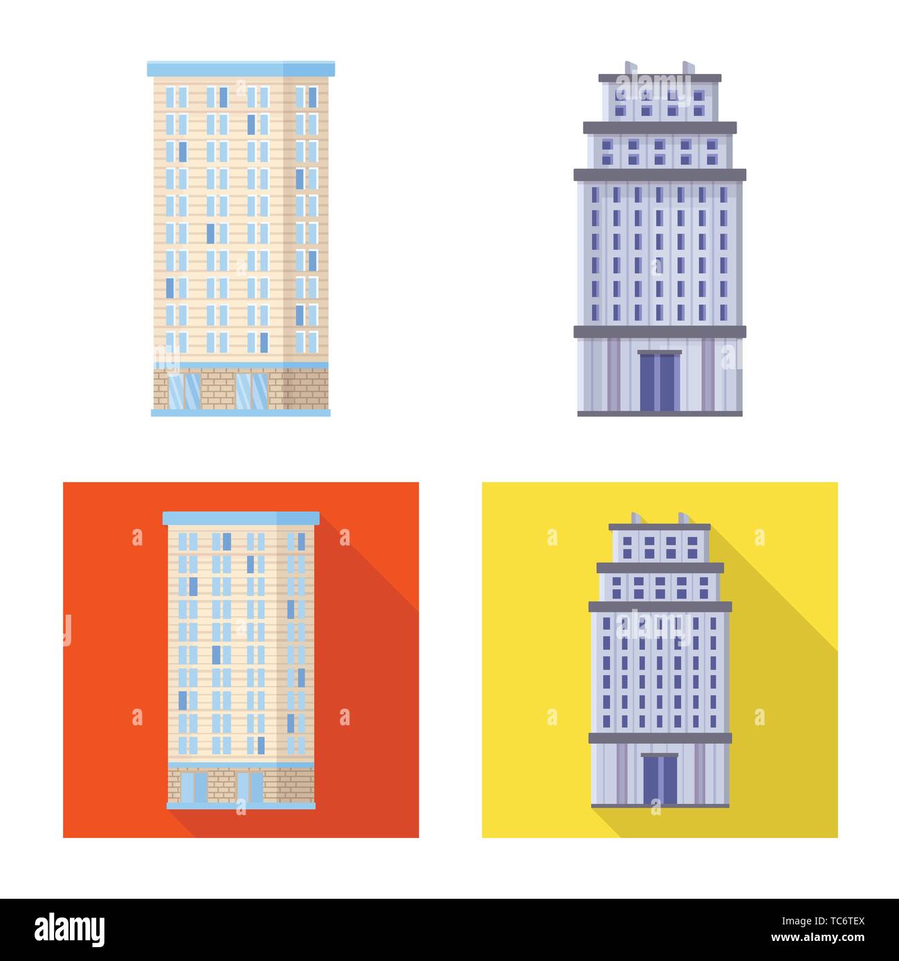 Vector illustration of municipal and center logo. Collection of ...