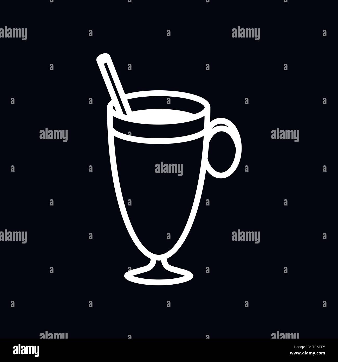 Latte coffee icon. logo, vector sign symbol for design Stock Vector ...