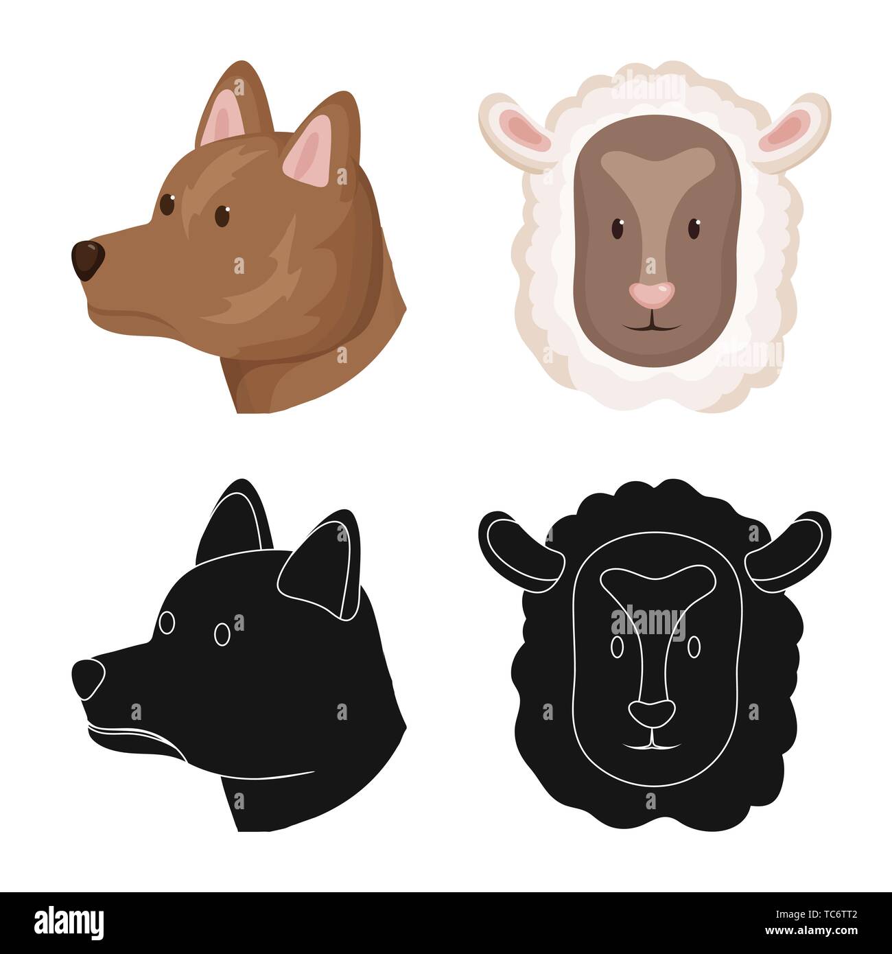Vector design of agriculture and breeding logo. Set of agriculture and ...