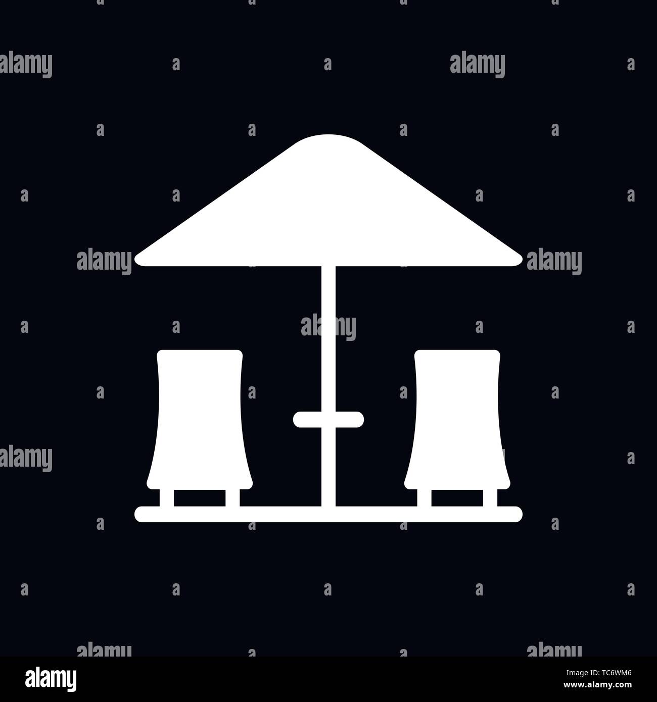 Chaise lounge icon logo, vector sign symbol for design Stock Vector ...