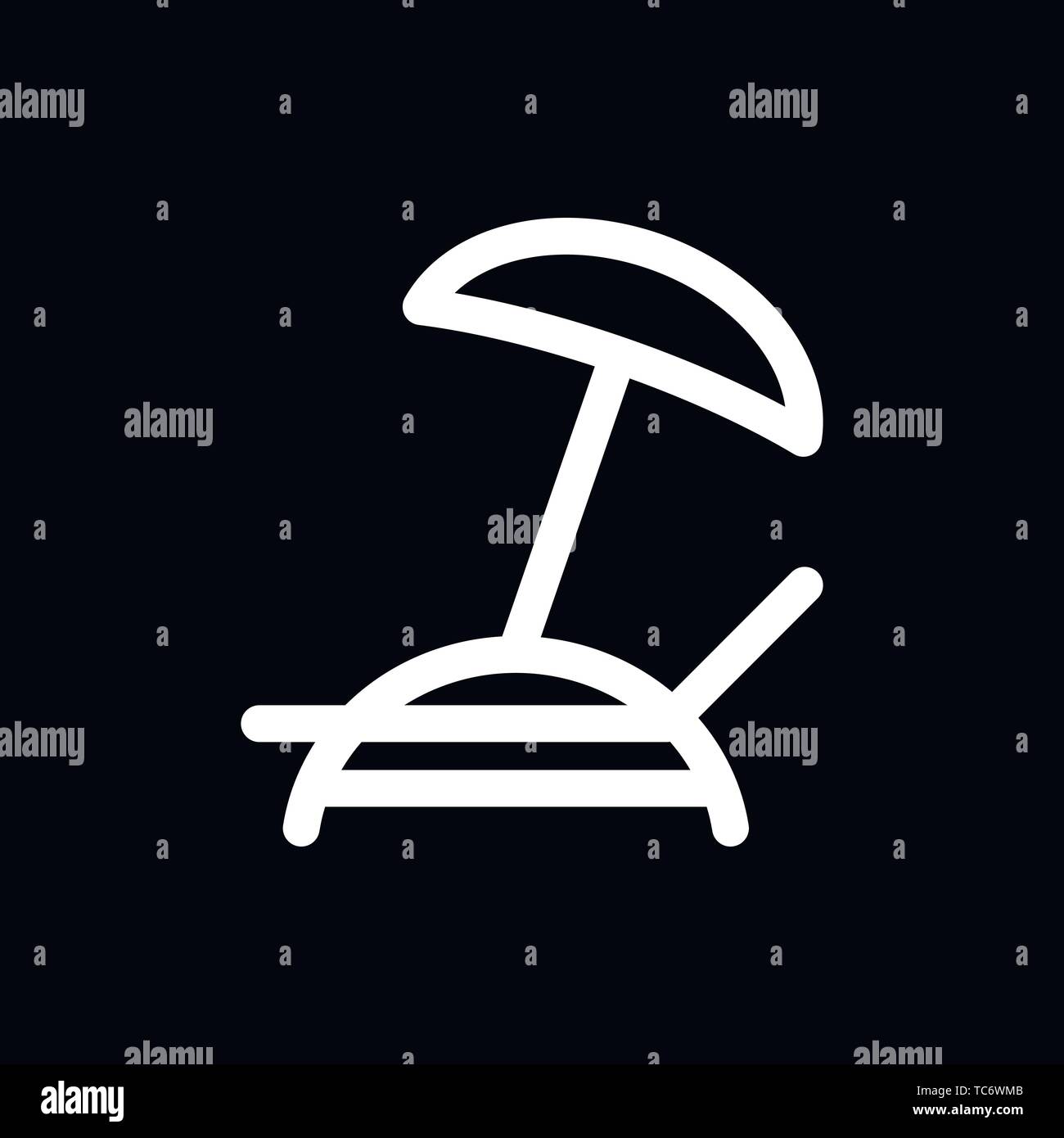 Chaise lounge icon logo, vector sign symbol for design Stock Vector ...