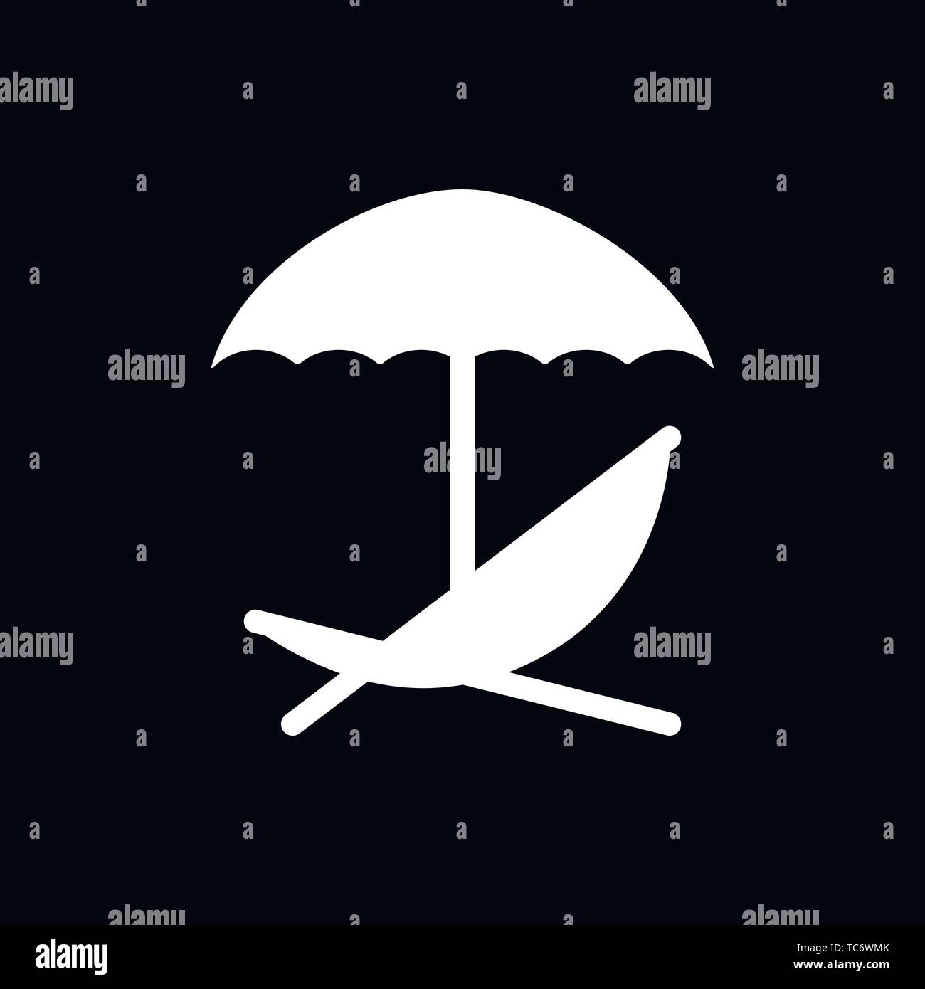 Chaise lounge icon logo, vector sign symbol for design Stock Vector ...