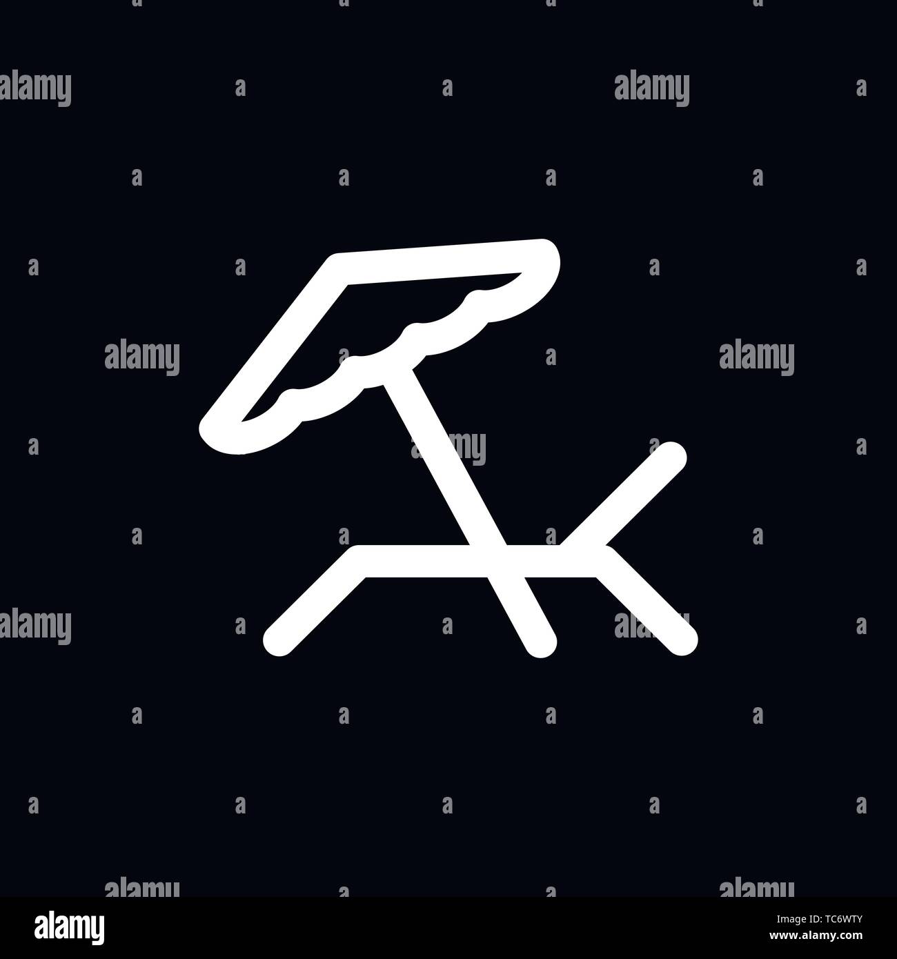 Chaise lounge icon logo, vector sign symbol for design Stock Vector ...