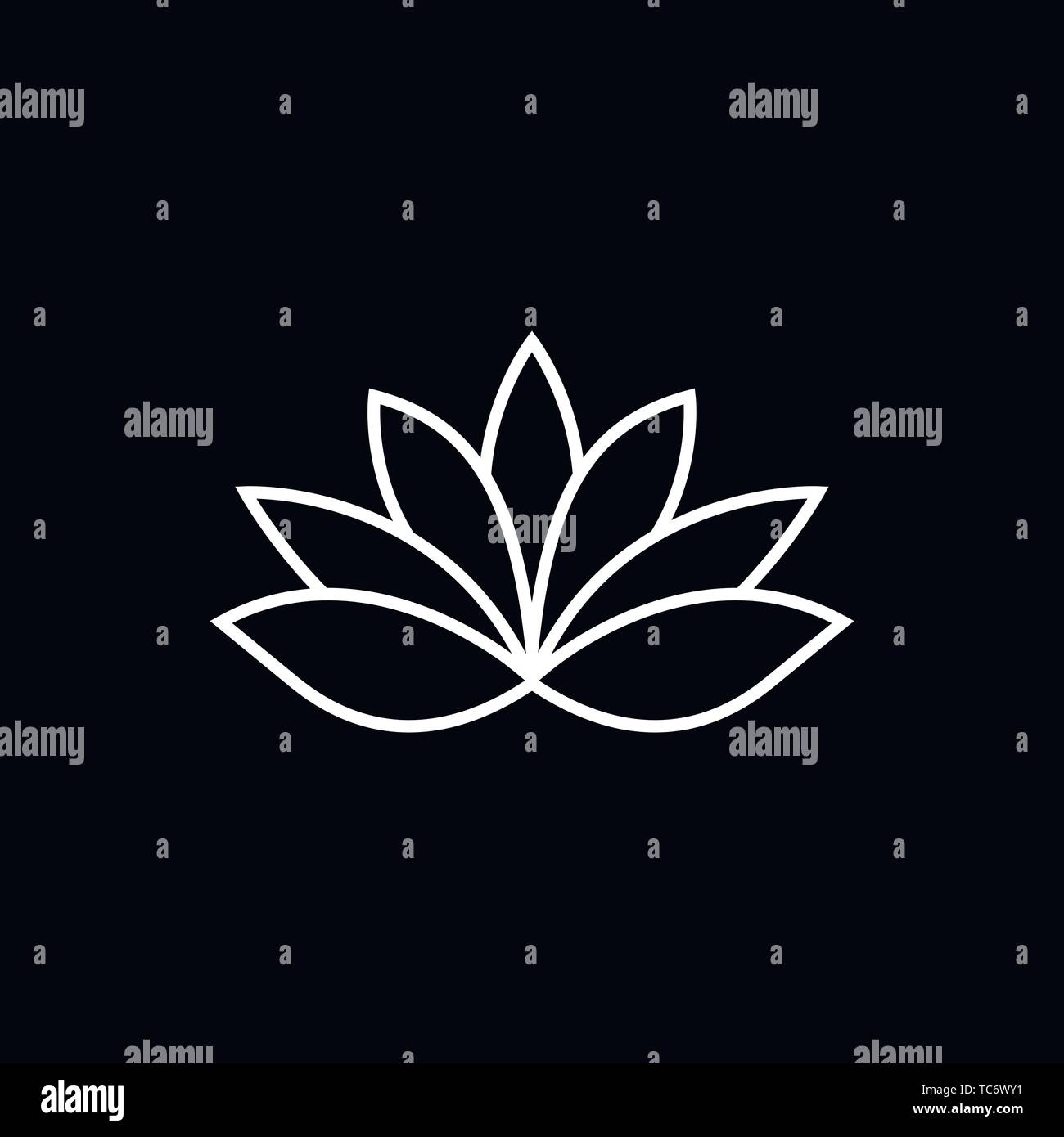 Lotus icon logo, vector sign symbol for design Stock Vector Image & Art ...