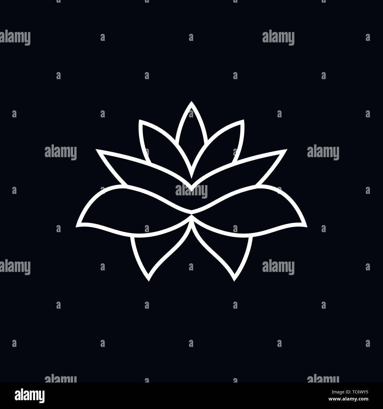 Lotus icon logo, vector sign symbol for design Stock Vector Image & Art ...