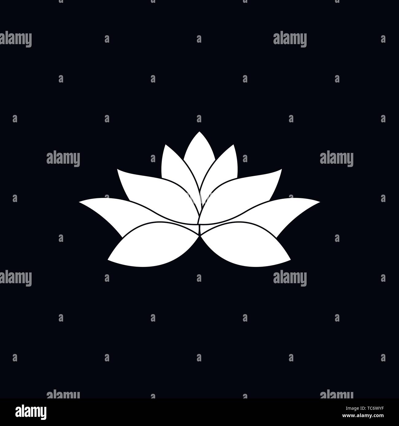 Lotus icon logo, vector sign symbol for design Stock Vector Image & Art ...