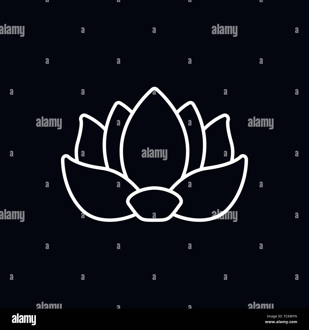 Lotus icon logo, vector sign symbol for design Stock Vector Image & Art ...
