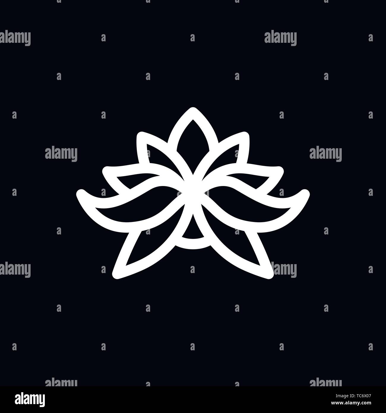 Lotus icon logo, vector sign symbol for design Stock Vector Image & Art ...