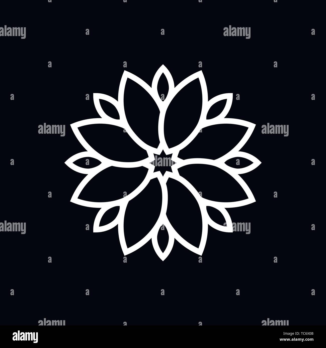 Lotus icon logo, vector sign symbol for design Stock Vector Image & Art ...
