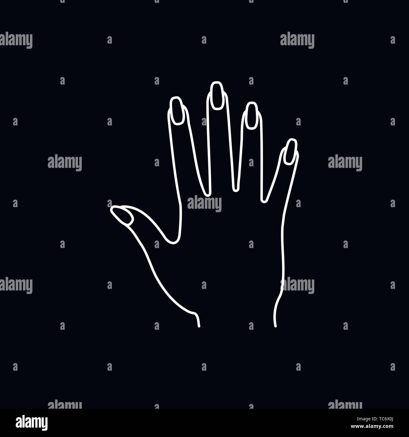 Manicure icon logo, vector sign symbol for design Stock Vector Image ...