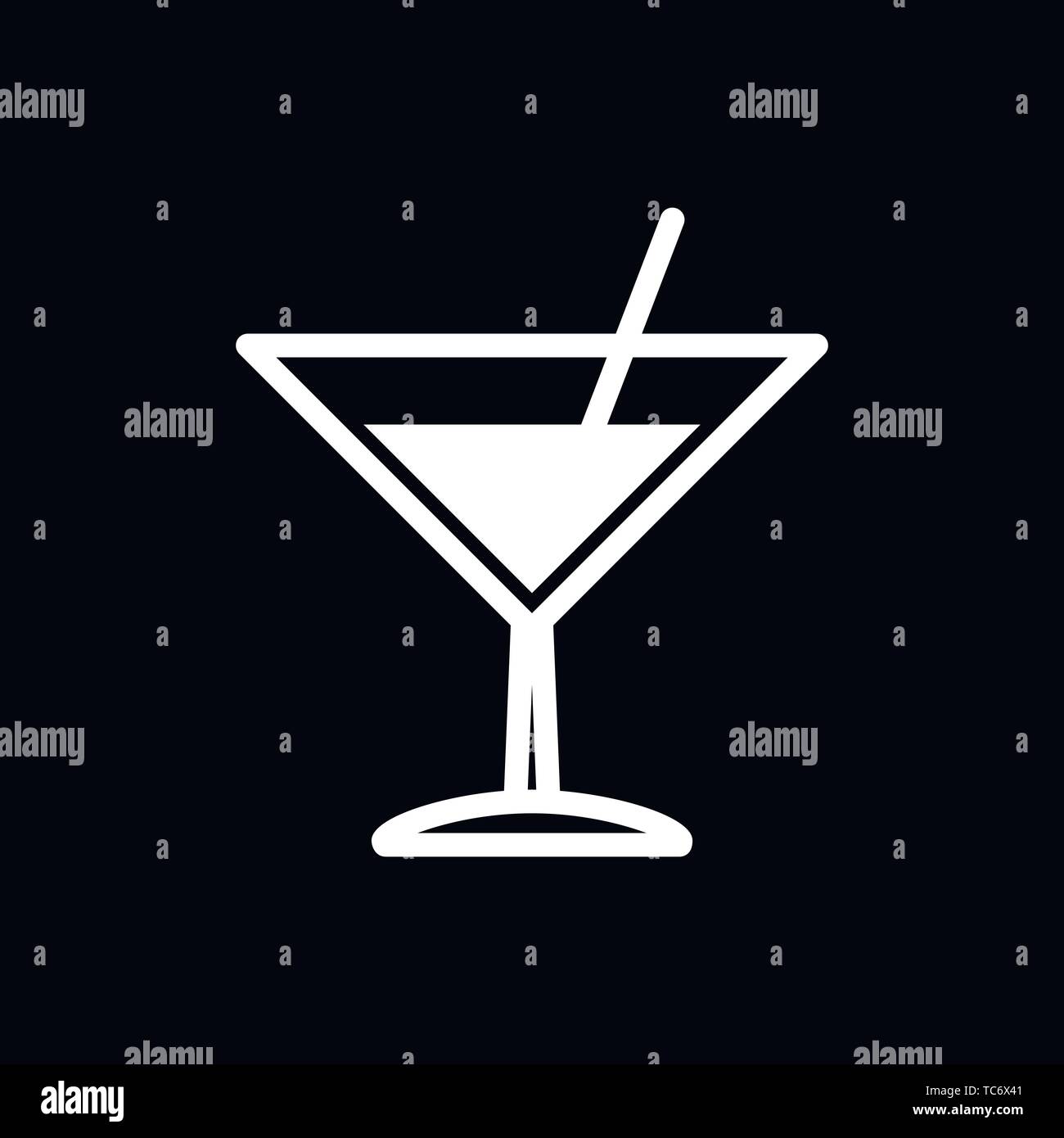 Martini icon logo, vector sign symbol for design Stock Vector Image ...