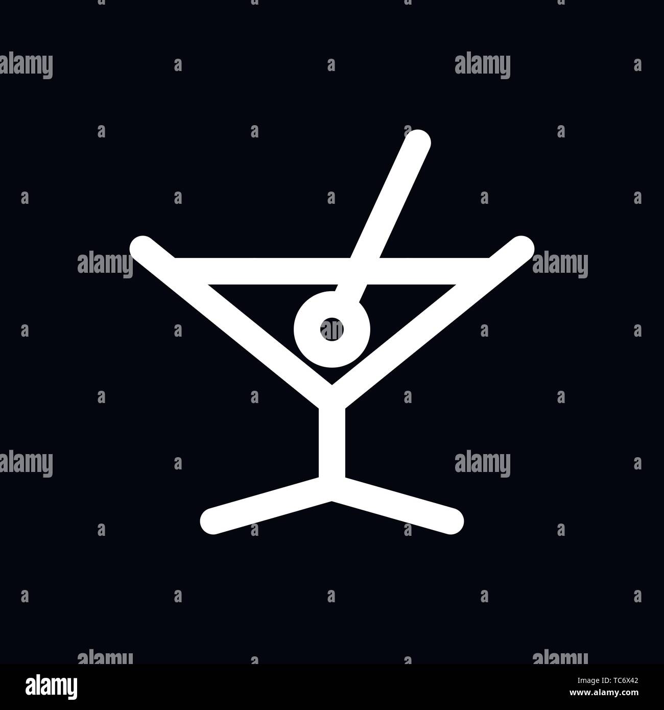Martini icon logo, vector sign symbol for design Stock Vector Image ...