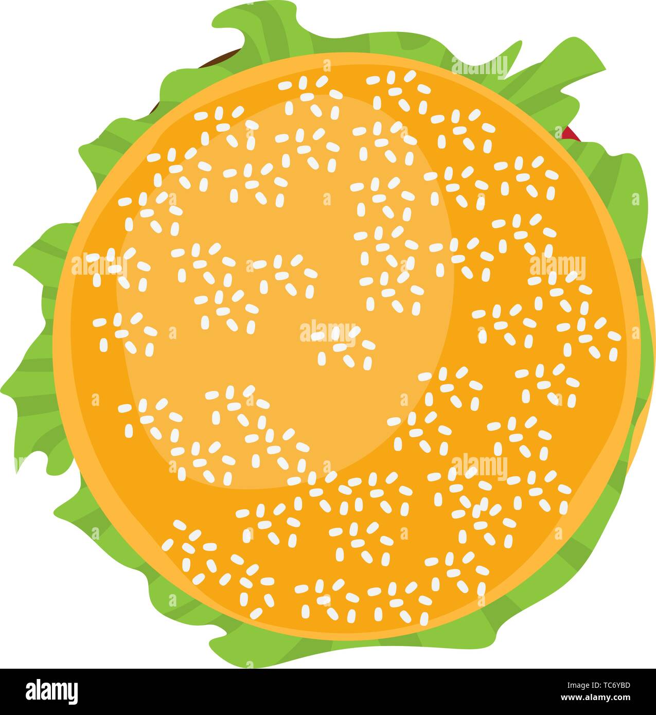 Top view of a burger on white background - Vector Stock Vector Image ...