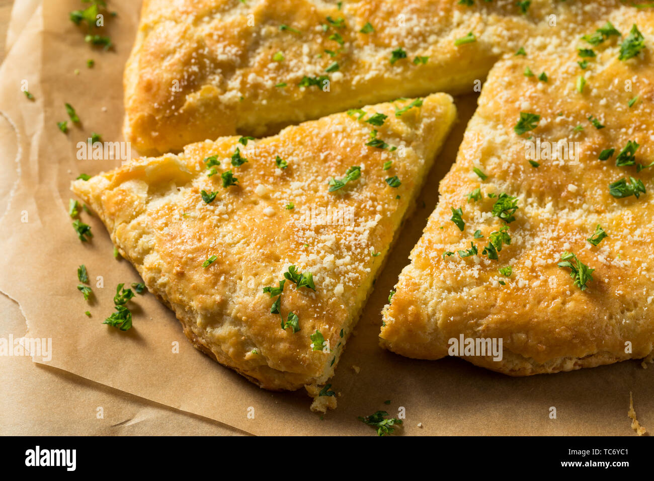 Homemade Russian Cheese Stuffed Bread with Parsley Stock Photo - Alamy