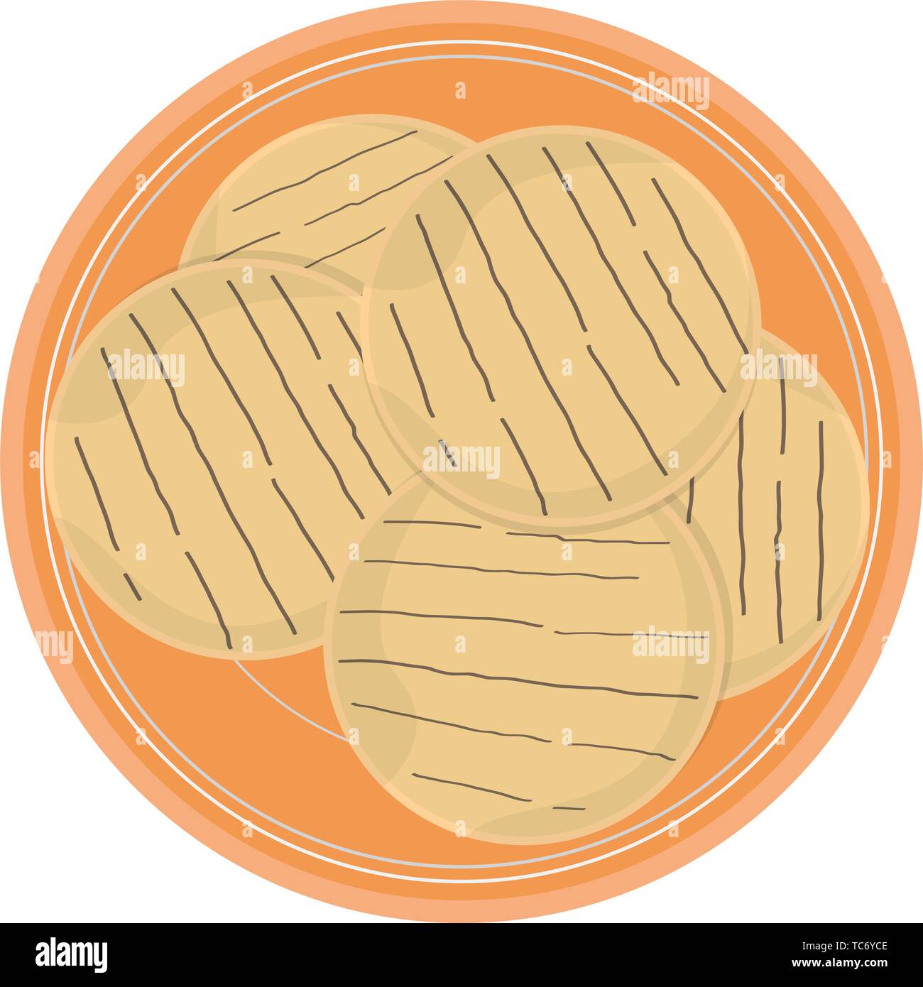 Top view of arepas on a plate. Colombian food - Vector Stock Vector ...