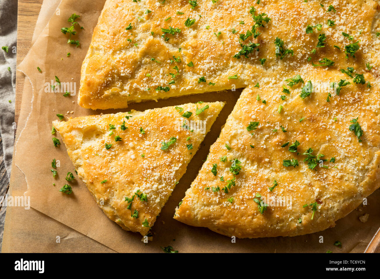 Homemade Russian Cheese Stuffed Bread with Parsley Stock Photo - Alamy