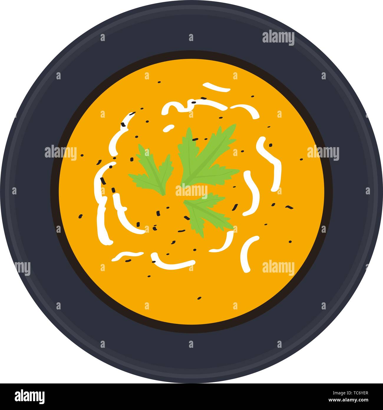 Top view of a soup on a dish - Vector Stock Vector Image & Art - Alamy