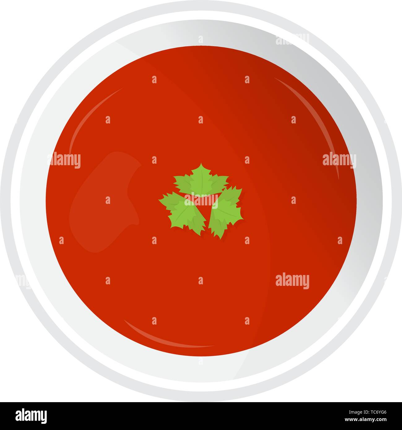 Top view of a tomato cream soup - Vector Stock Vector Image & Art - Alamy