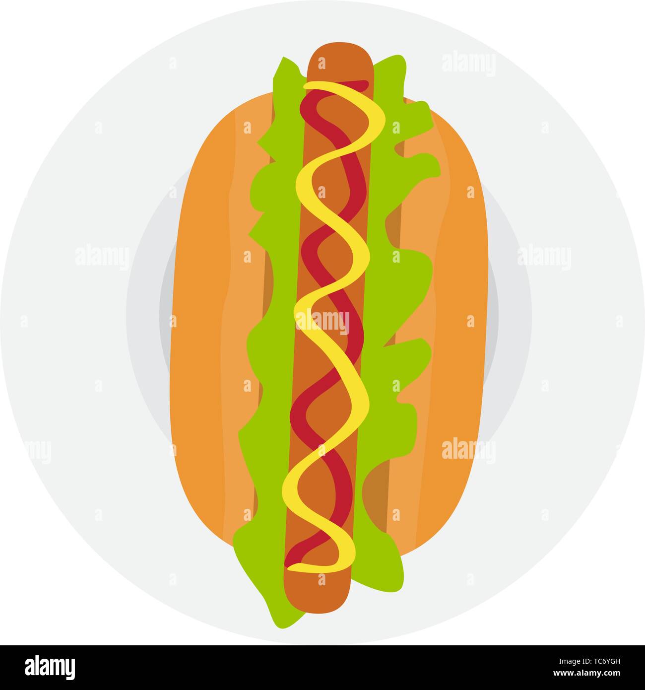 Delicious hot dog on Stock Vector Images - Alamy
