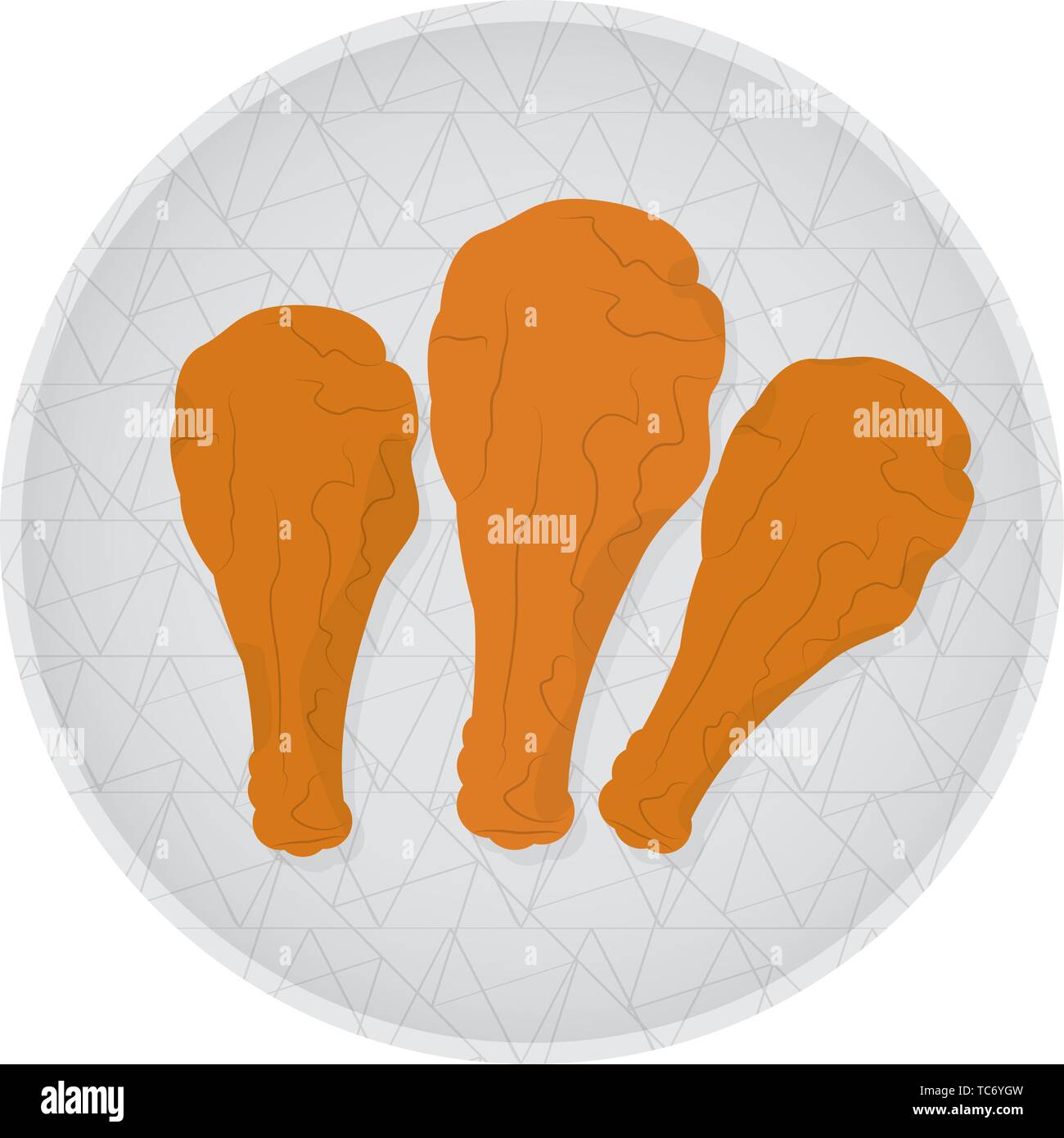 Fresh crispy chicken on Stock Vector Images - Alamy