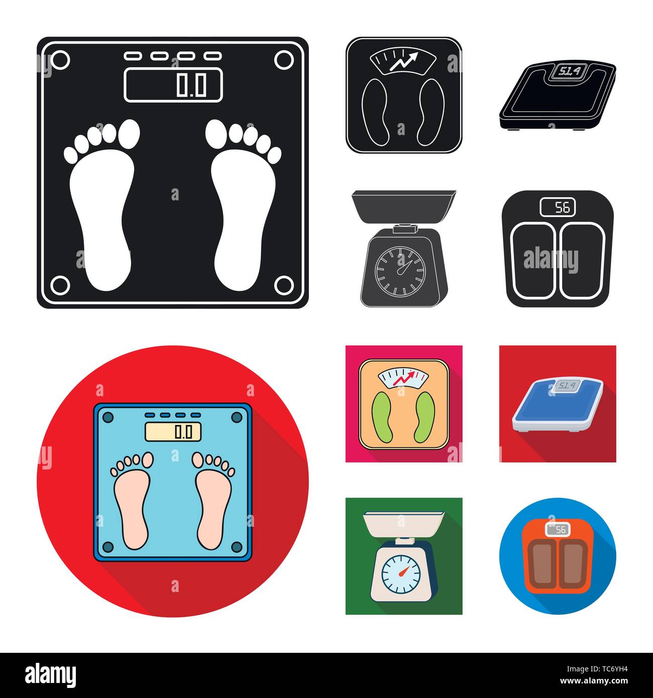 Isolated object of weight and lab sign. Collection of weight and ...