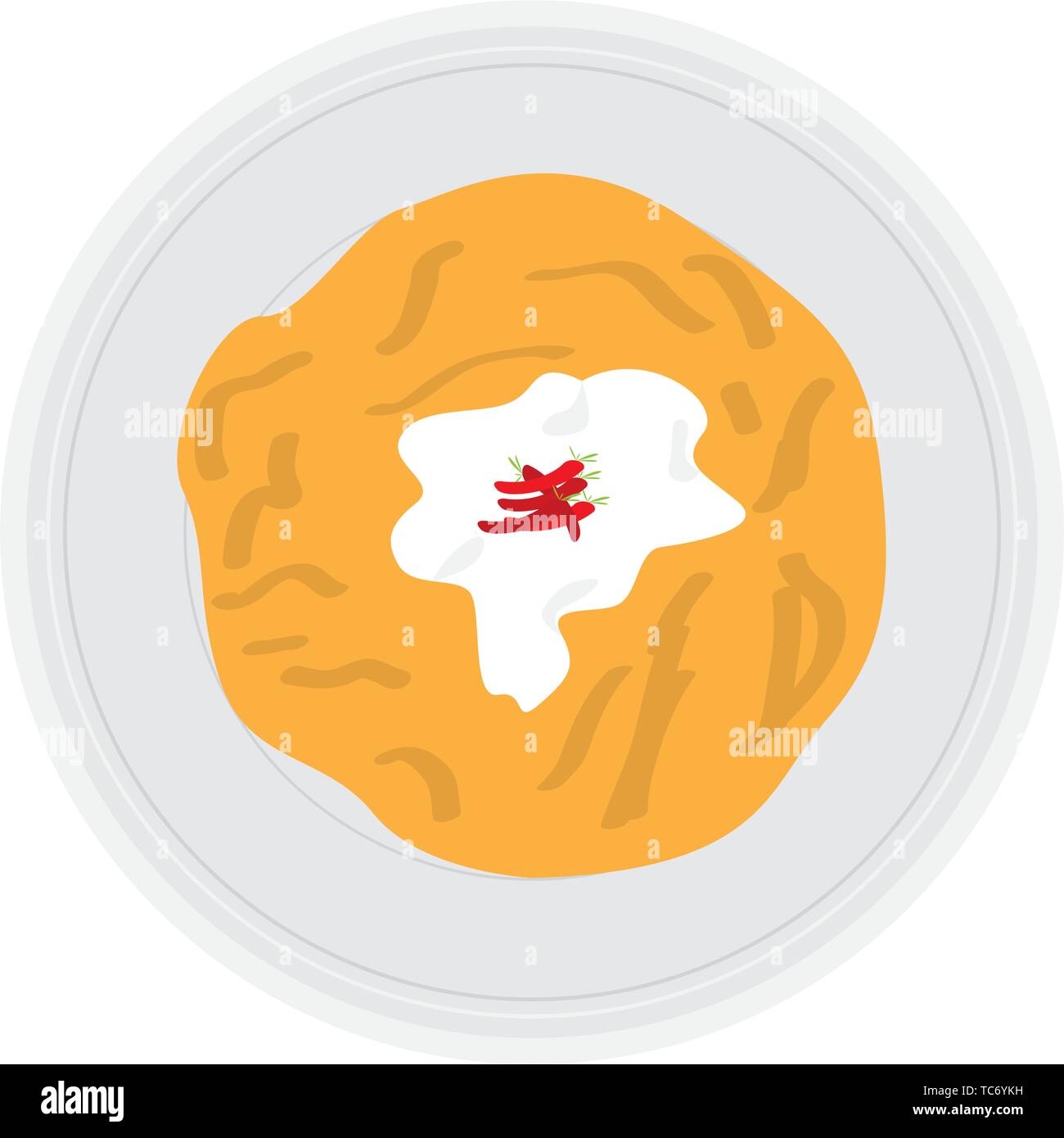 Top view gourmet dish Stock Vector Images - Alamy