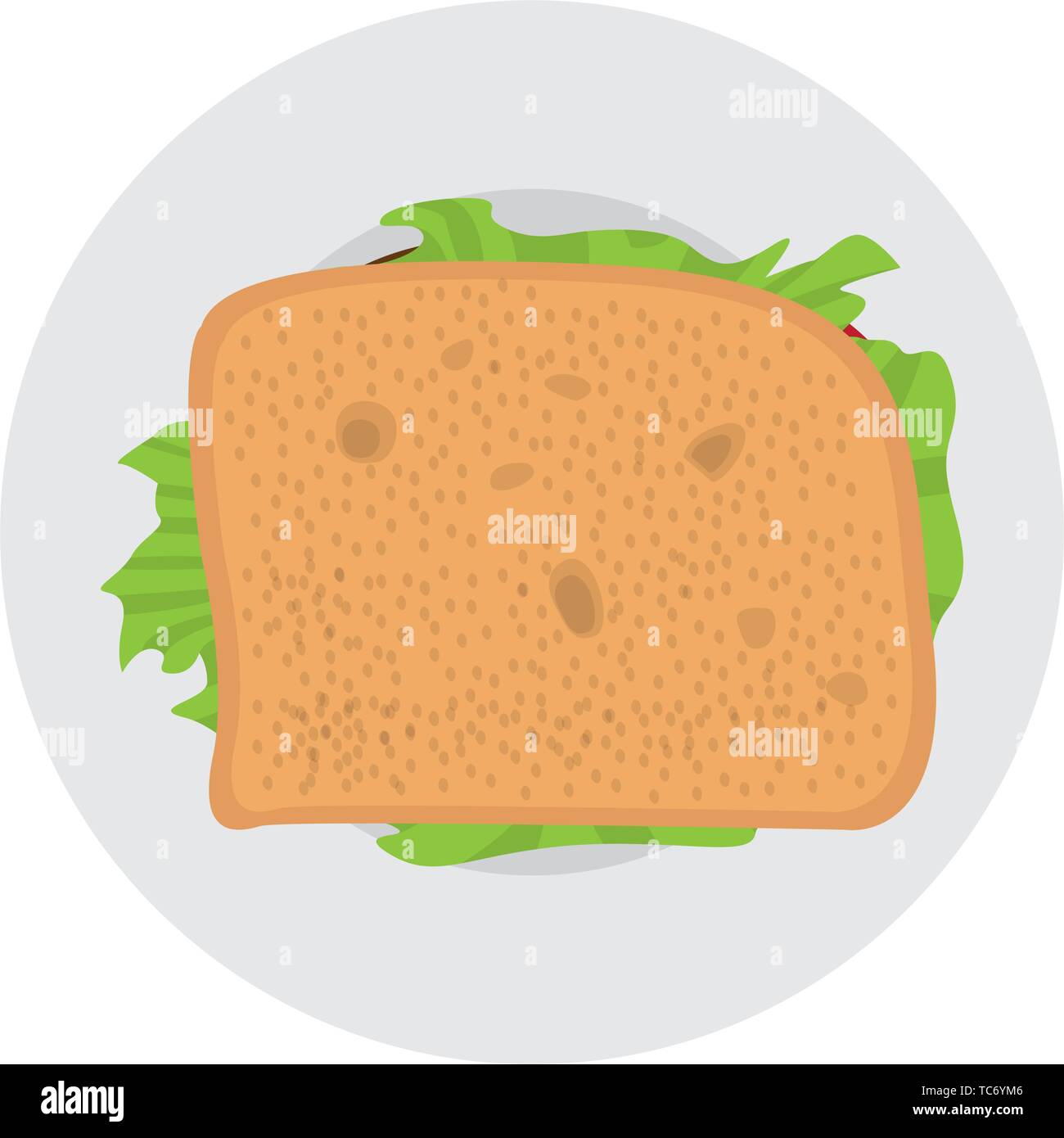 Sandwich top view Stock Vector Images - Alamy