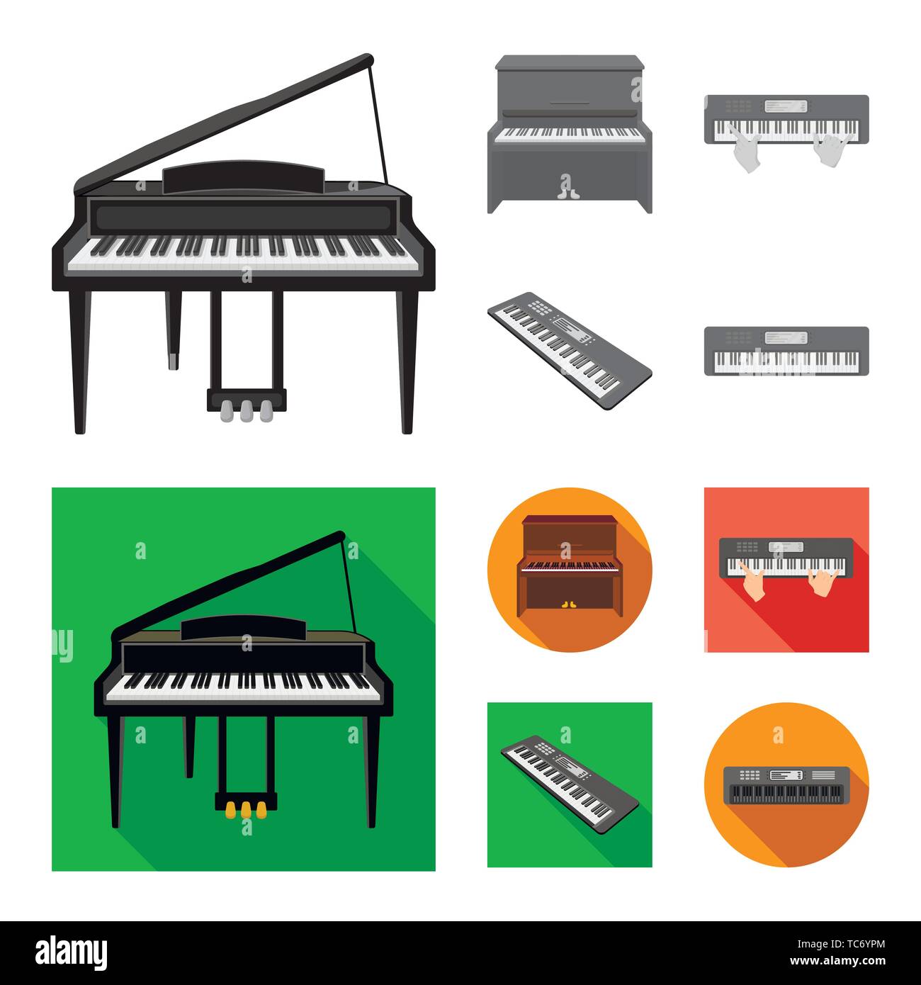 Vector design of music and piano icon. Collection of music and song ...