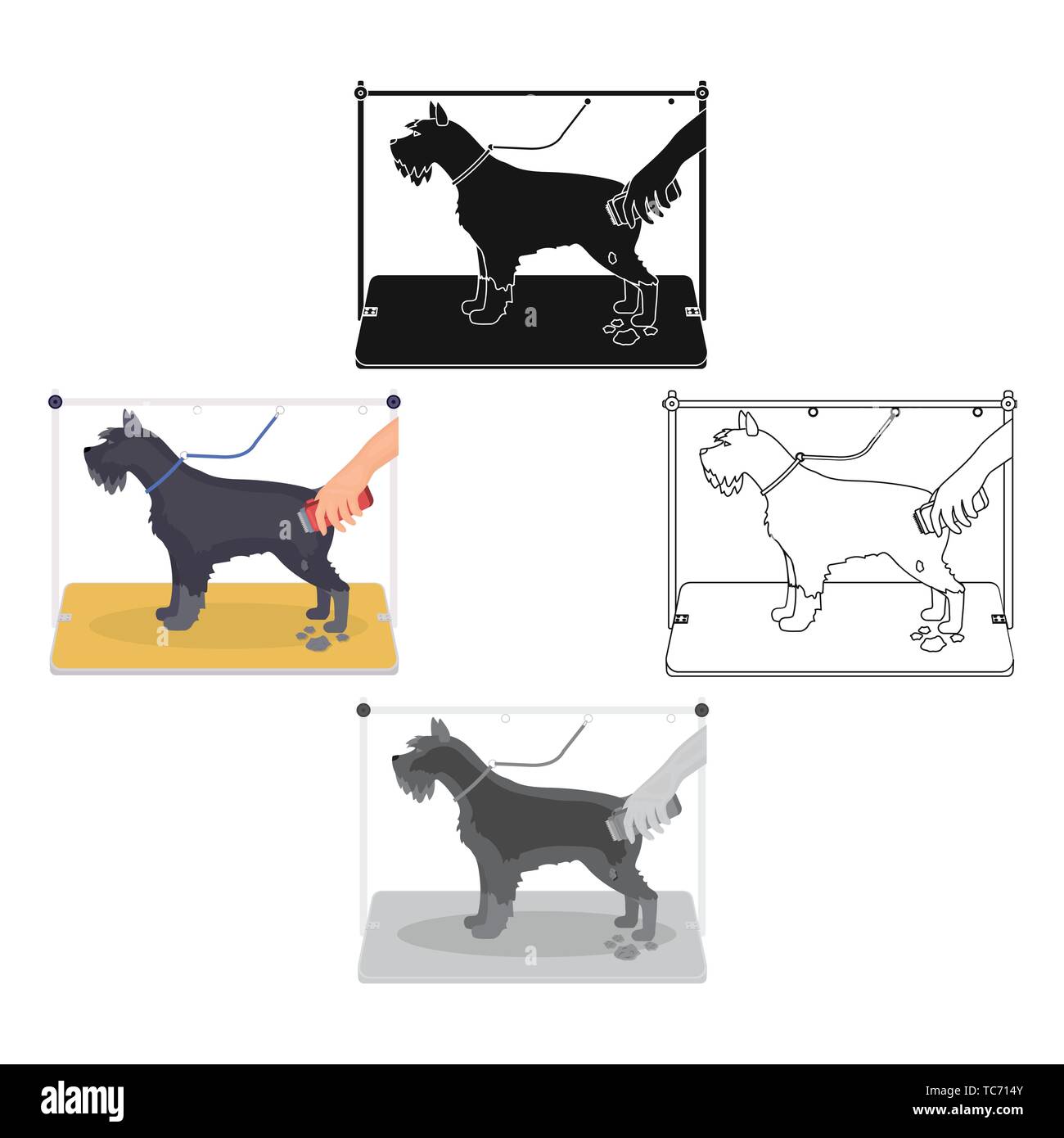 Haircut dogs in a stylish salon. Pet ,dog care single icon in cartoon ...