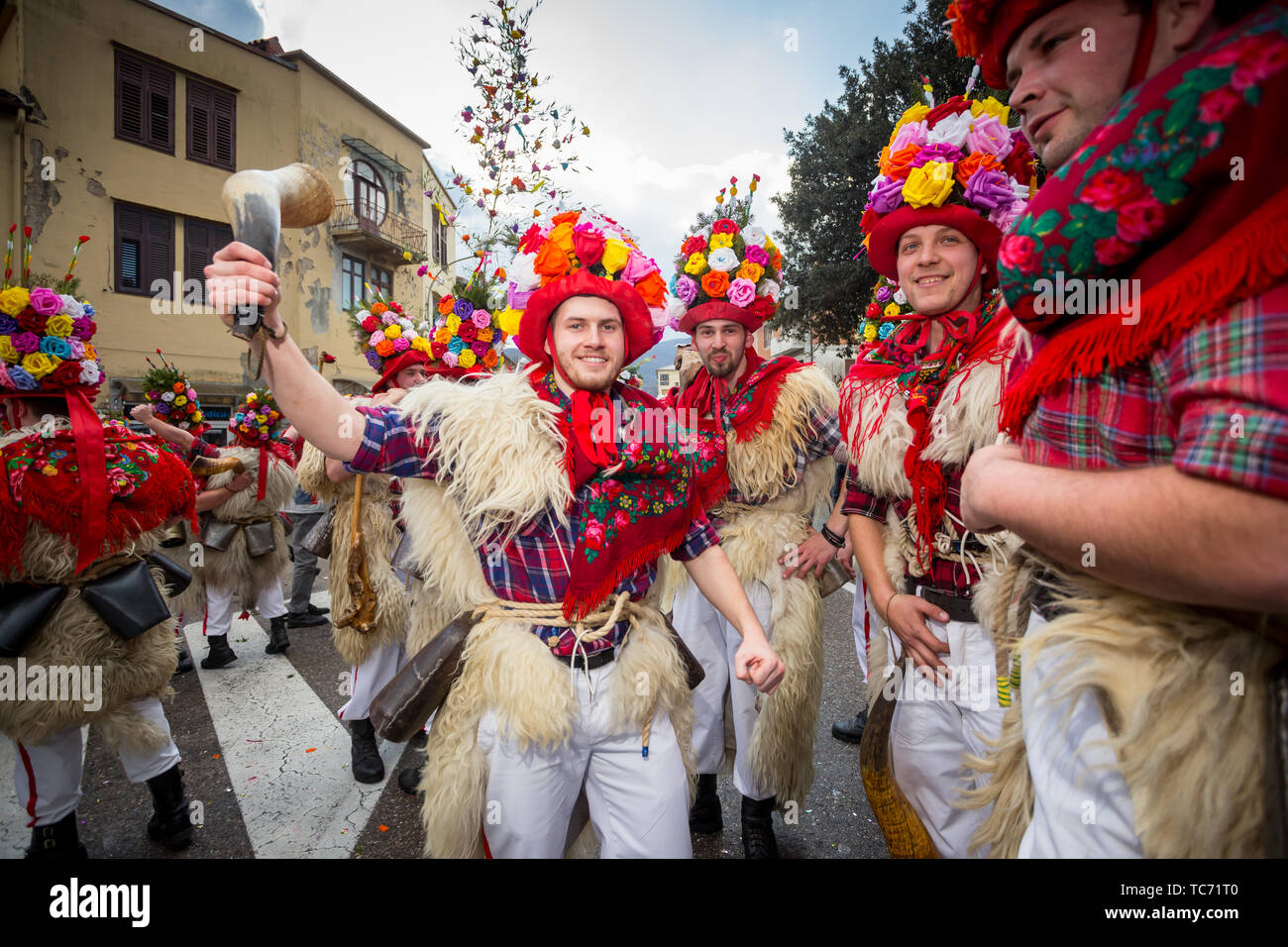 Matulji, Croatia - 3rd February, 2019 : Traditional carnival parade of ...