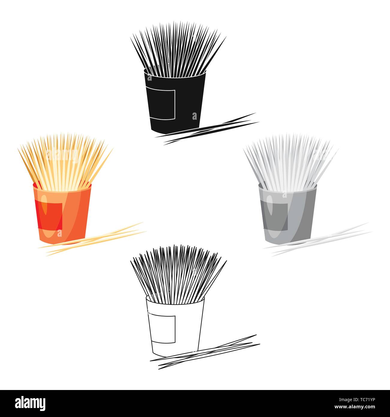 Toothpicks icon in cartoon,black style isolated on white background ...