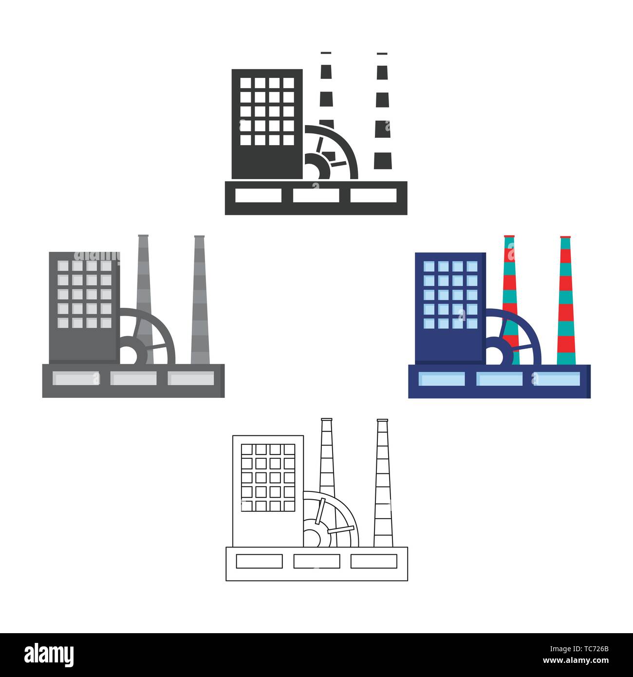 Factory icon of vector illustration for web and mobile design Stock ...