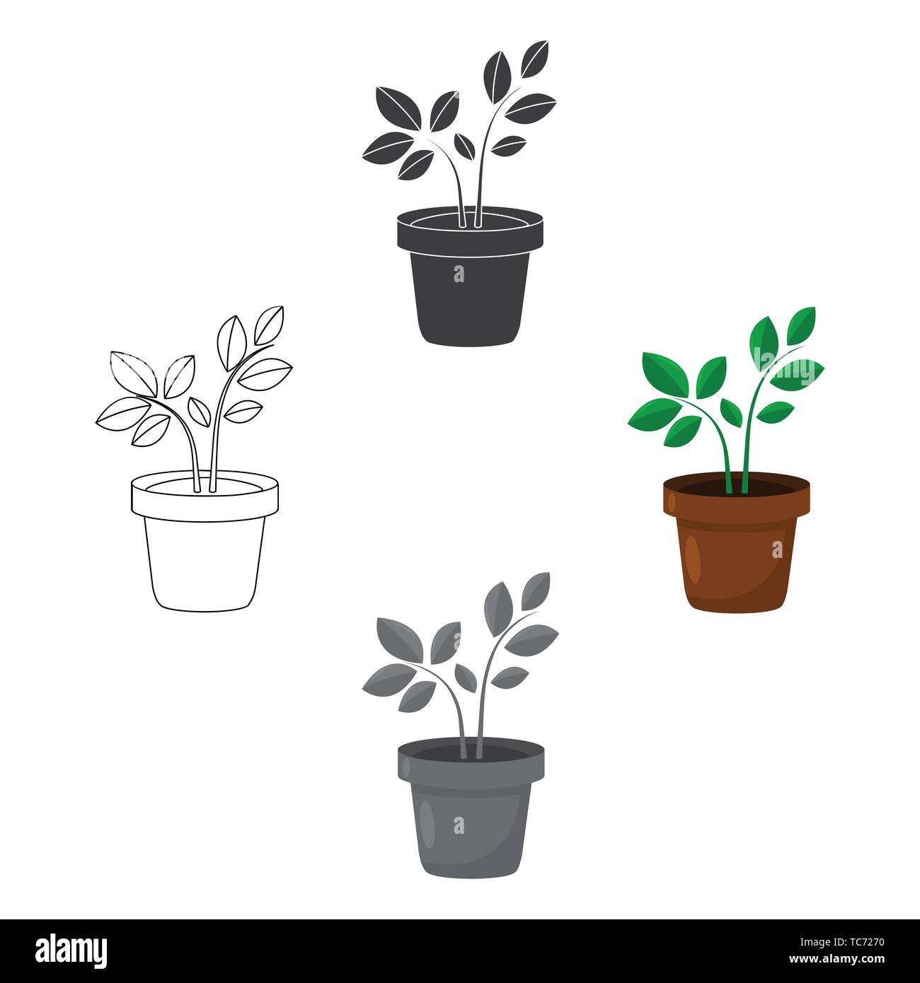 Plant icon of vector illustration for web and mobile design Stock ...