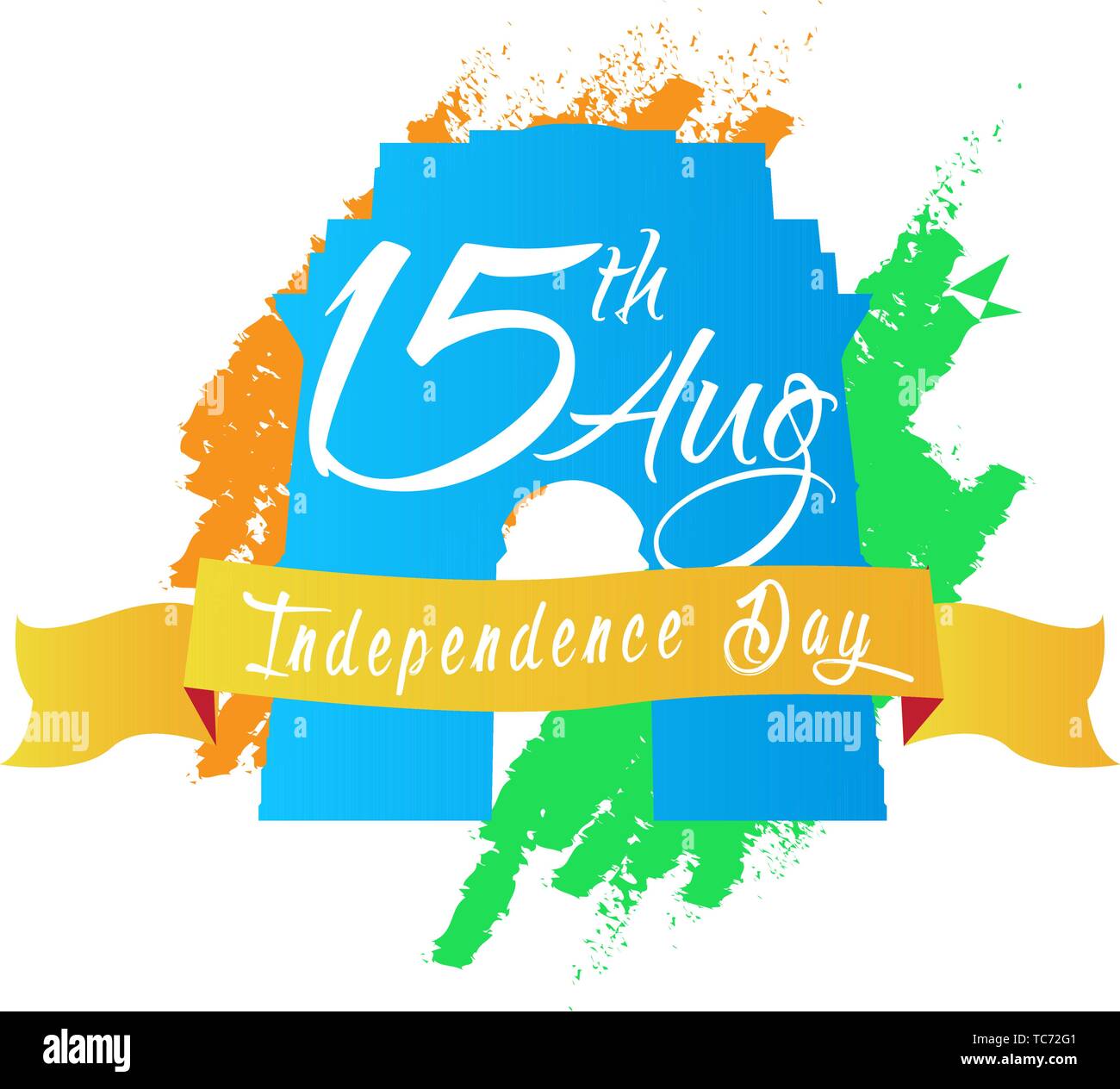 Banner of an India independence day with an indian arch - Vector Stock ...