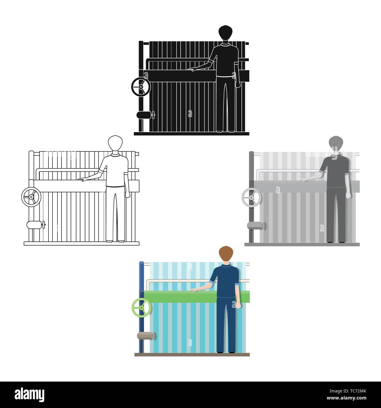 Machine, single icon in cartoon,black style.Machine vector symbol stock ...