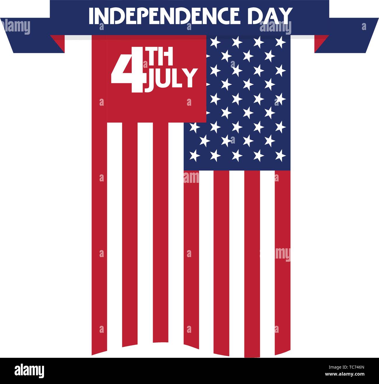 4th of July banner. Independence day - Vector Stock Vector Image & Art ...