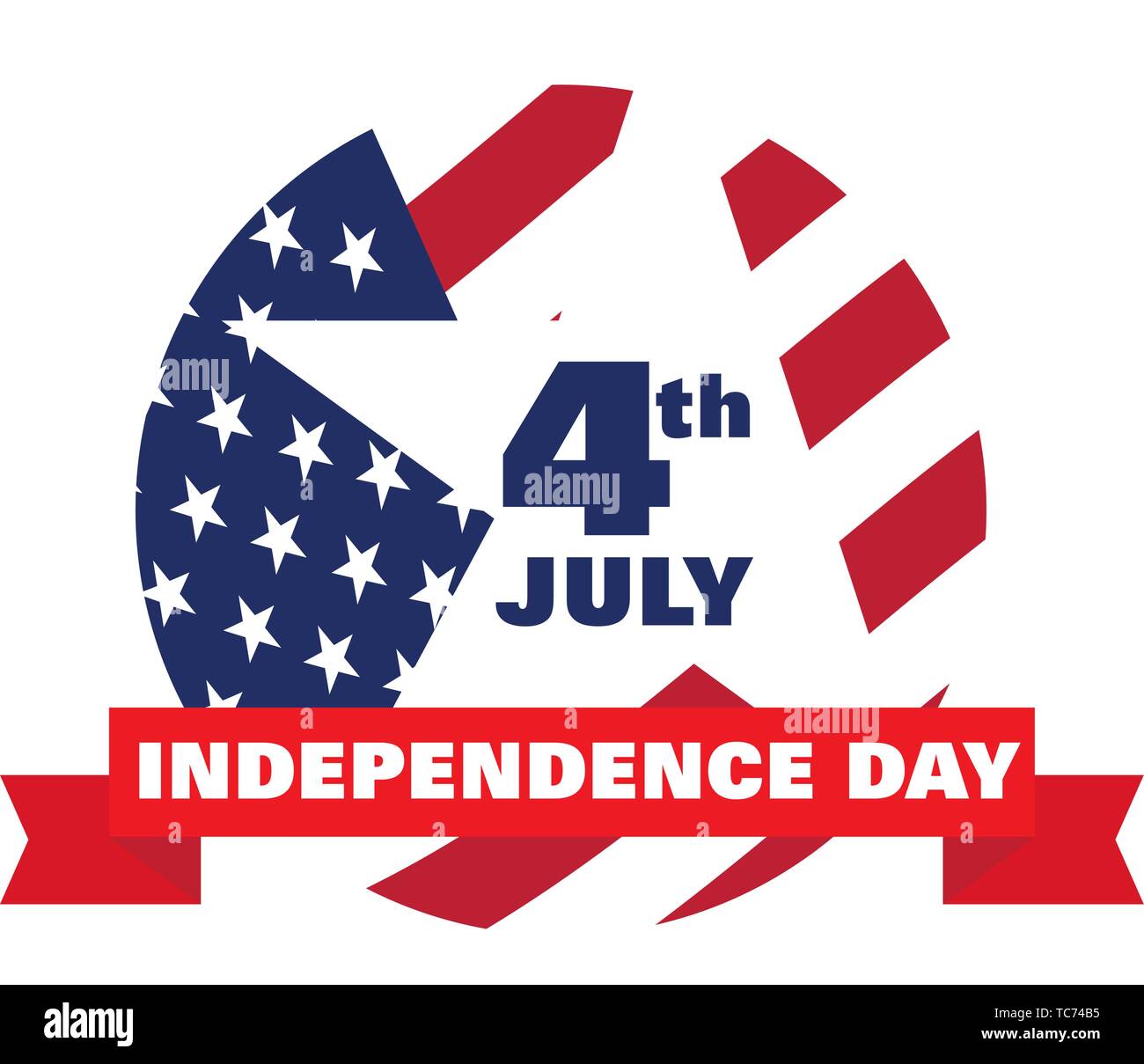 4th of July banner. Independence day - Vector Stock Vector Image & Art ...