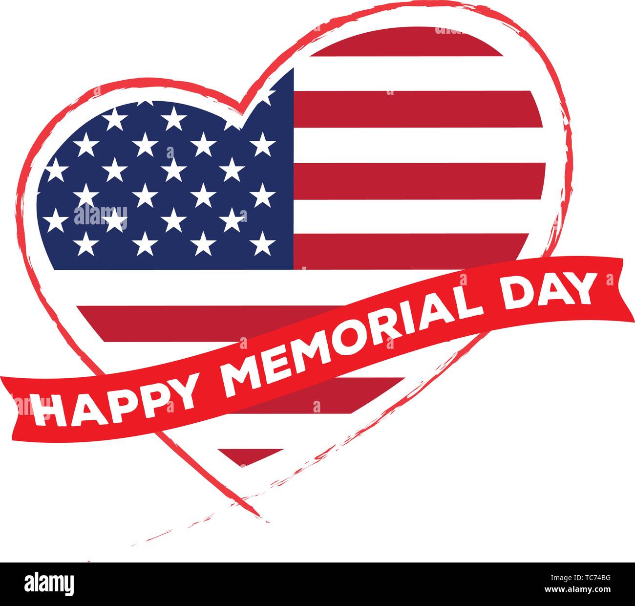 Memorial day banner. Flag of United states - Vector Stock Vector Image ...
