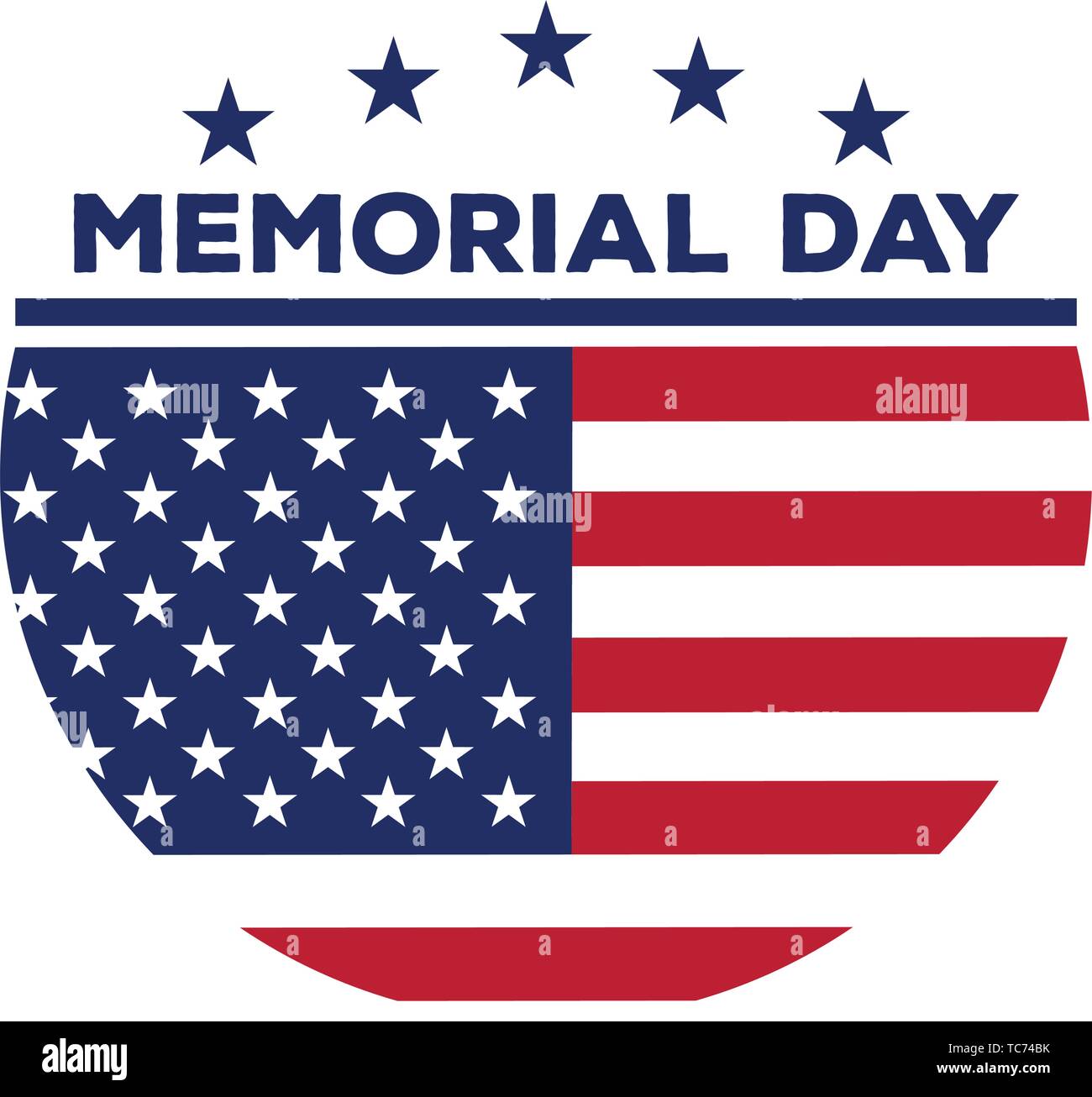 Memorial day banner. Flag of United states - Vector Stock Vector Image ...