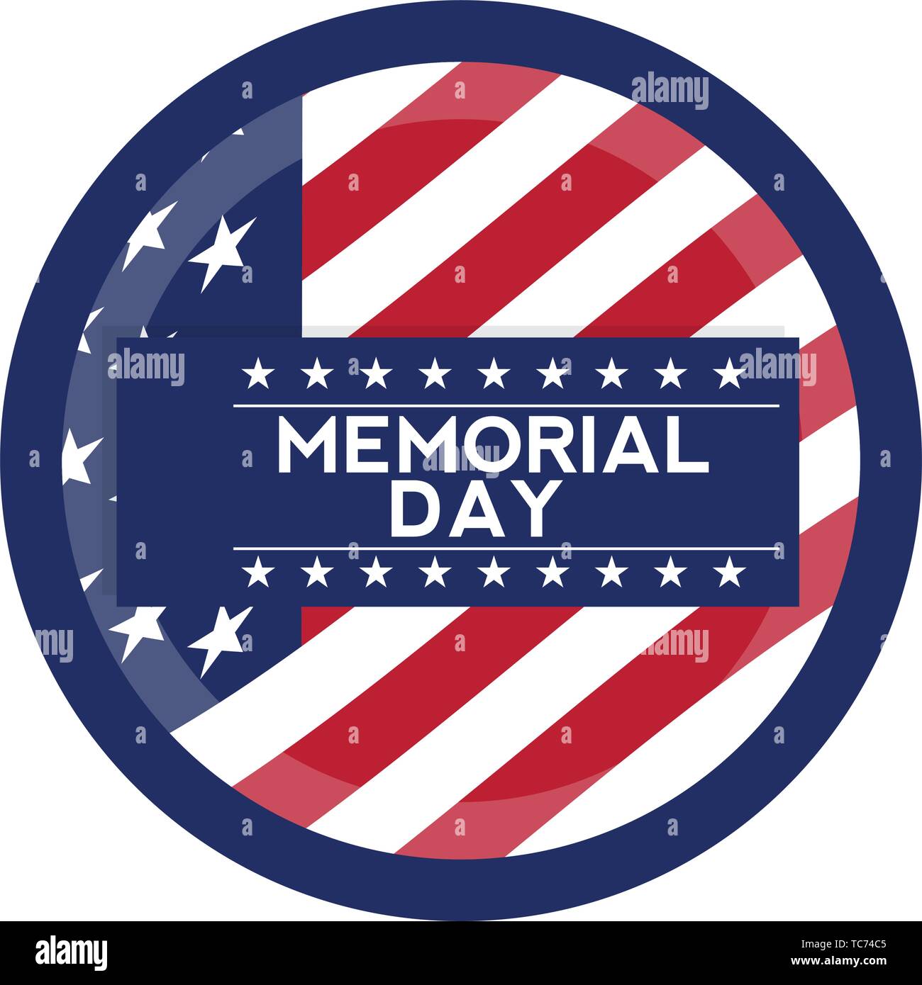 Memorial day banner. Flag of United states - Vector Stock Vector Image ...